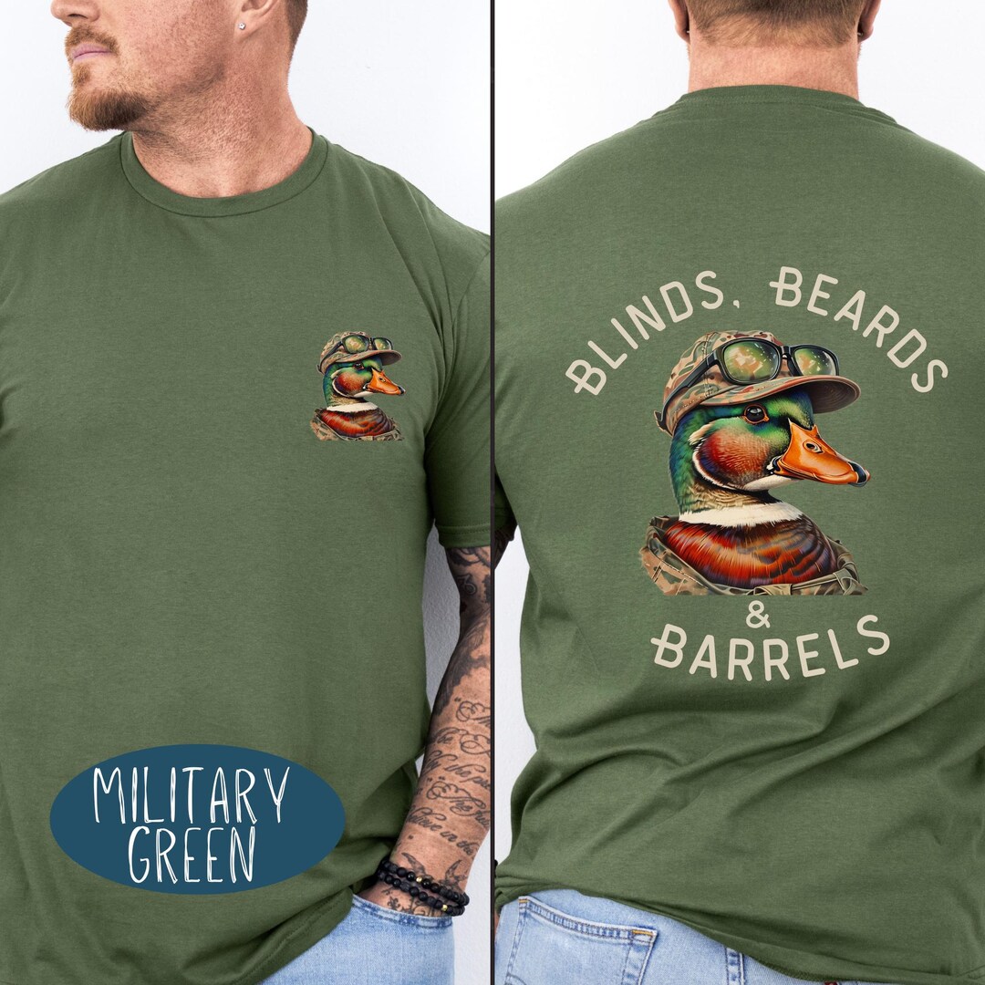 Duck Hunting Shirt for Men | Blinds Beards and Barrels Tee | Waterfowl ...