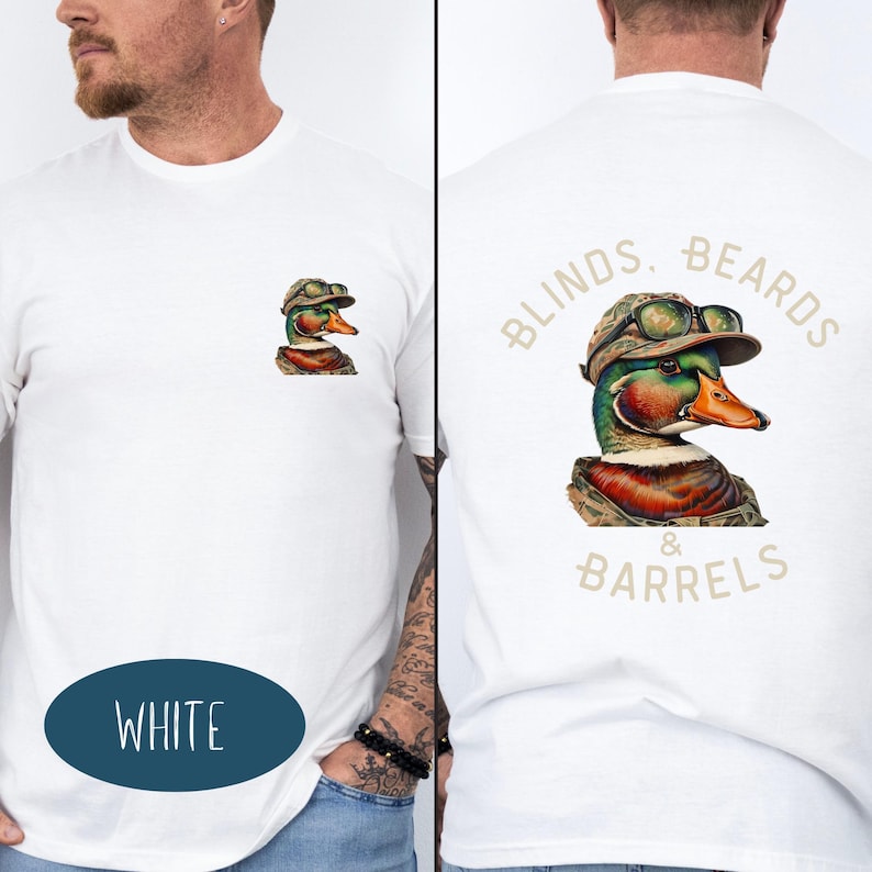 Duck Hunting Shirt for Men | Blinds Beards and Barrels Tee | Waterfowl ...