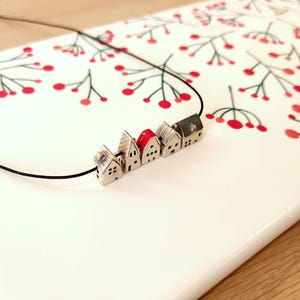 House Necklace, Sterling Silver House Necklace, Silver Home Pendant ...