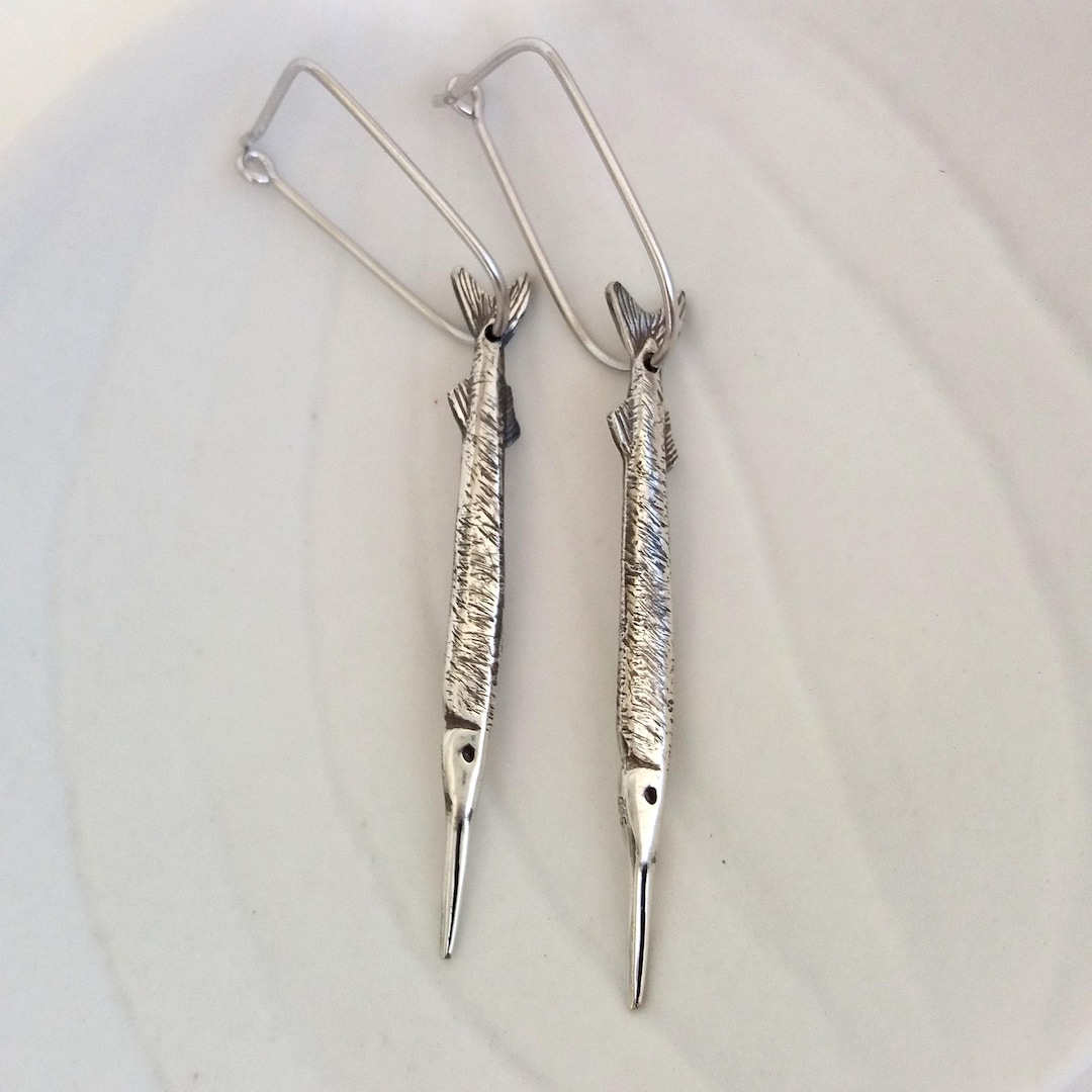 Dangle Fish Earrings • Fisherman Daughter Gift - Fishing / Sea Life ...