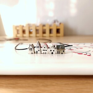 House Necklace, Sterling Silver House Necklace, Silver Home Pendant ...