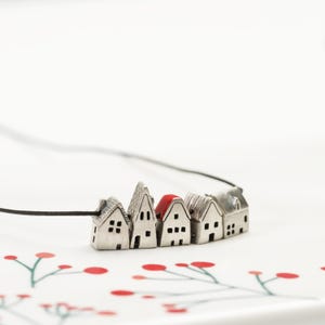 House Necklace, Sterling Silver House Necklace, Silver Home Pendant ...