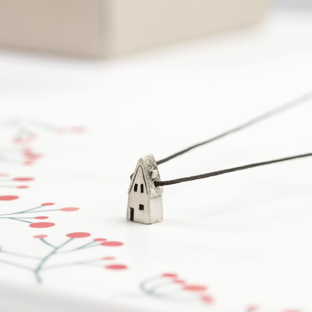 Miniature House Necklace Sterling Silver House Necklace New - Etsy