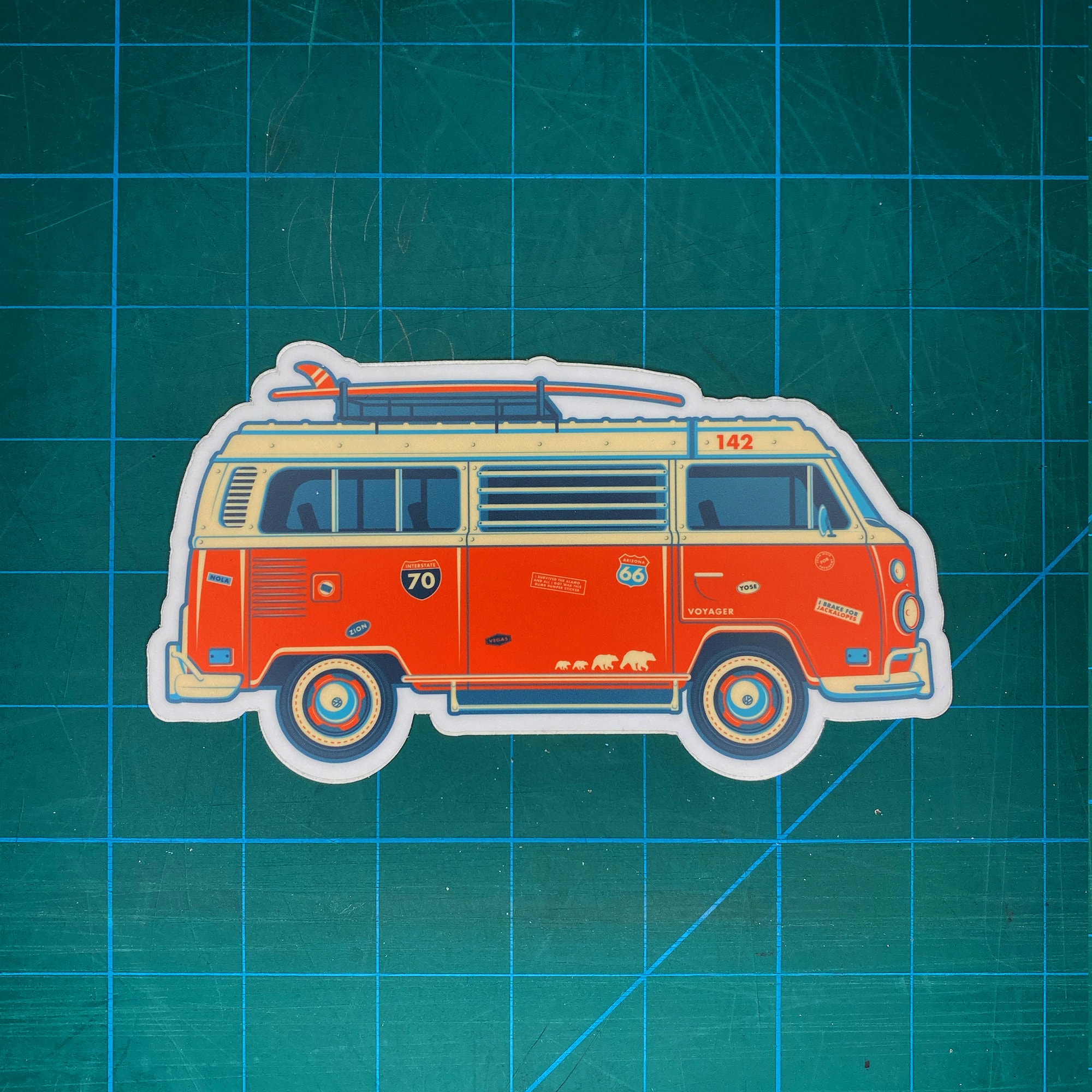VW Bus vinyl sticker | Etsy