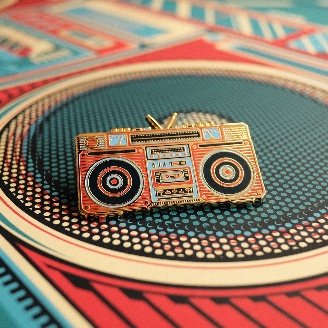 Boombox Enamel Pin - Etsy