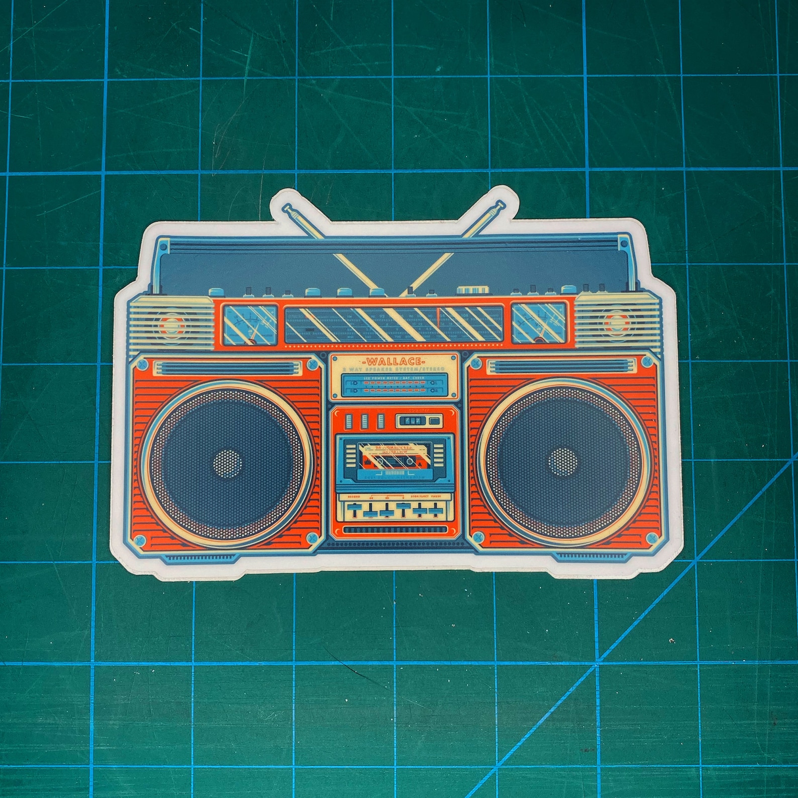 Boombox Vinyl Sticker - Etsy