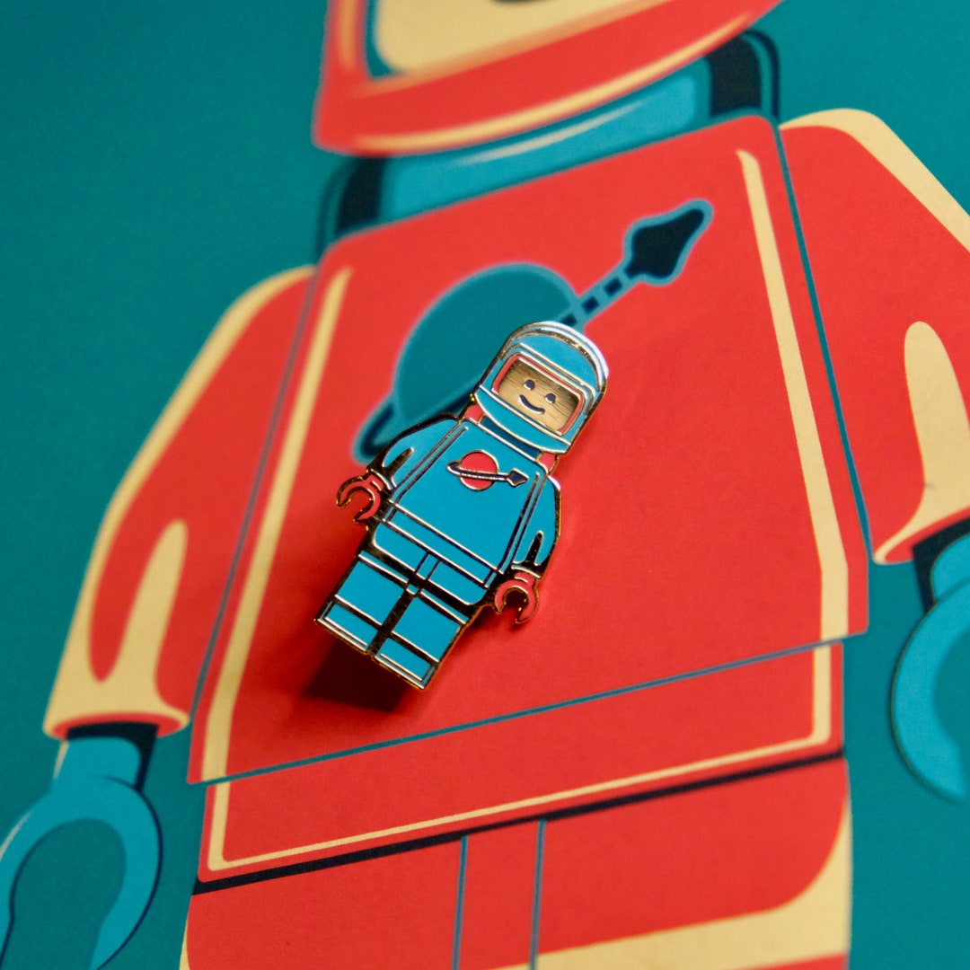 Lego Man Enamel Pin Blue - Etsy