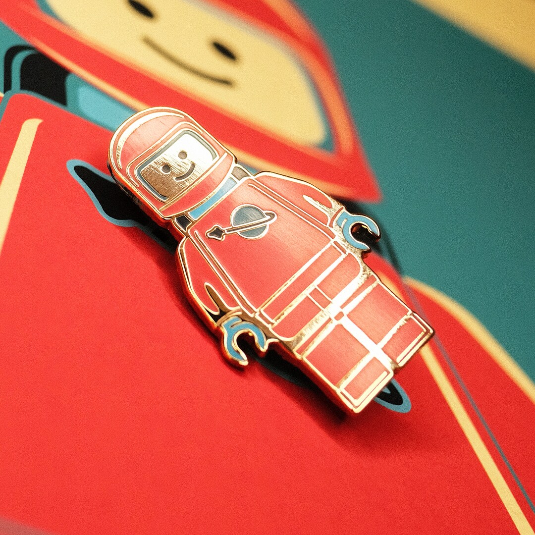 Lego Man Enamel Pin Red - Etsy