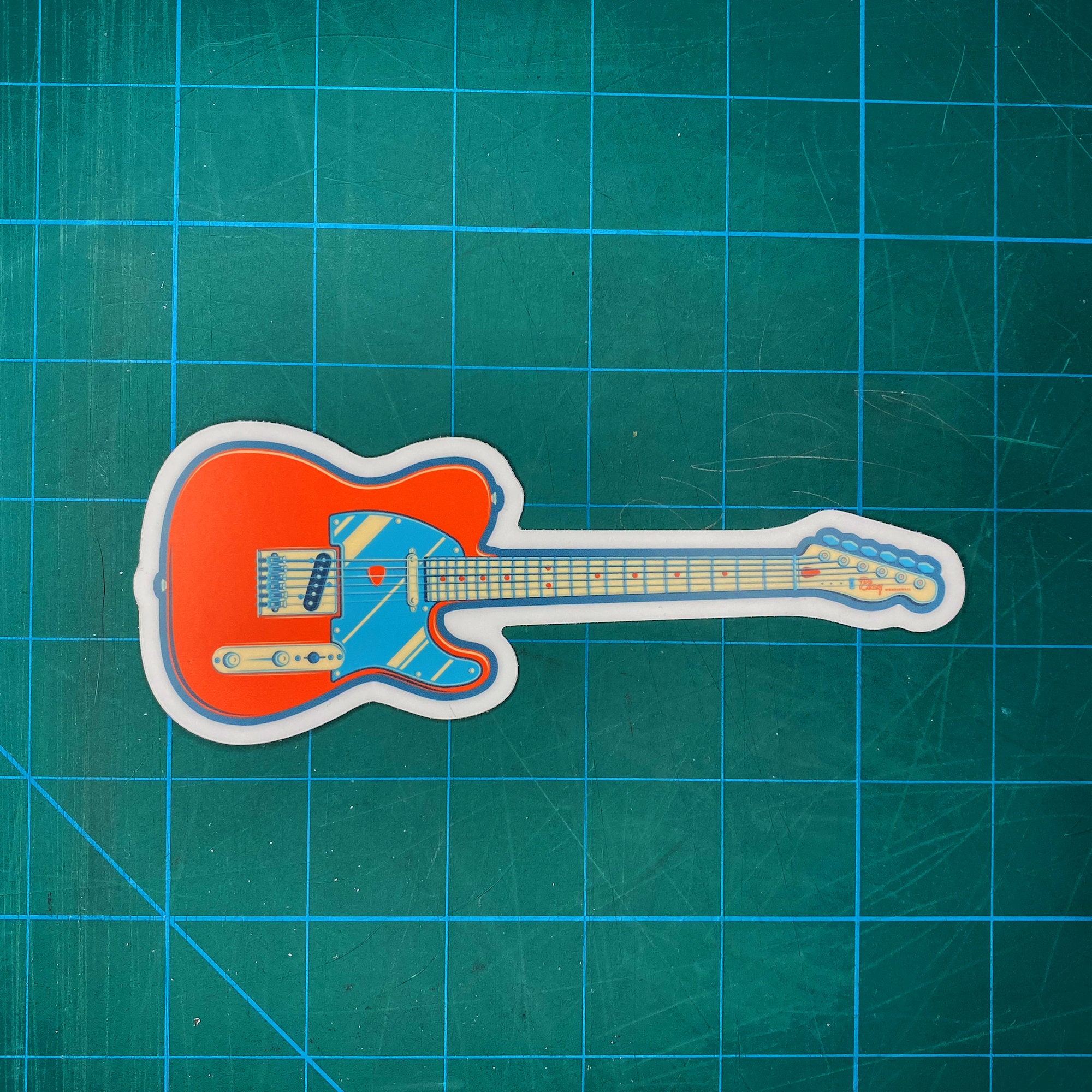 Telecaster vinyl sticker | Etsy