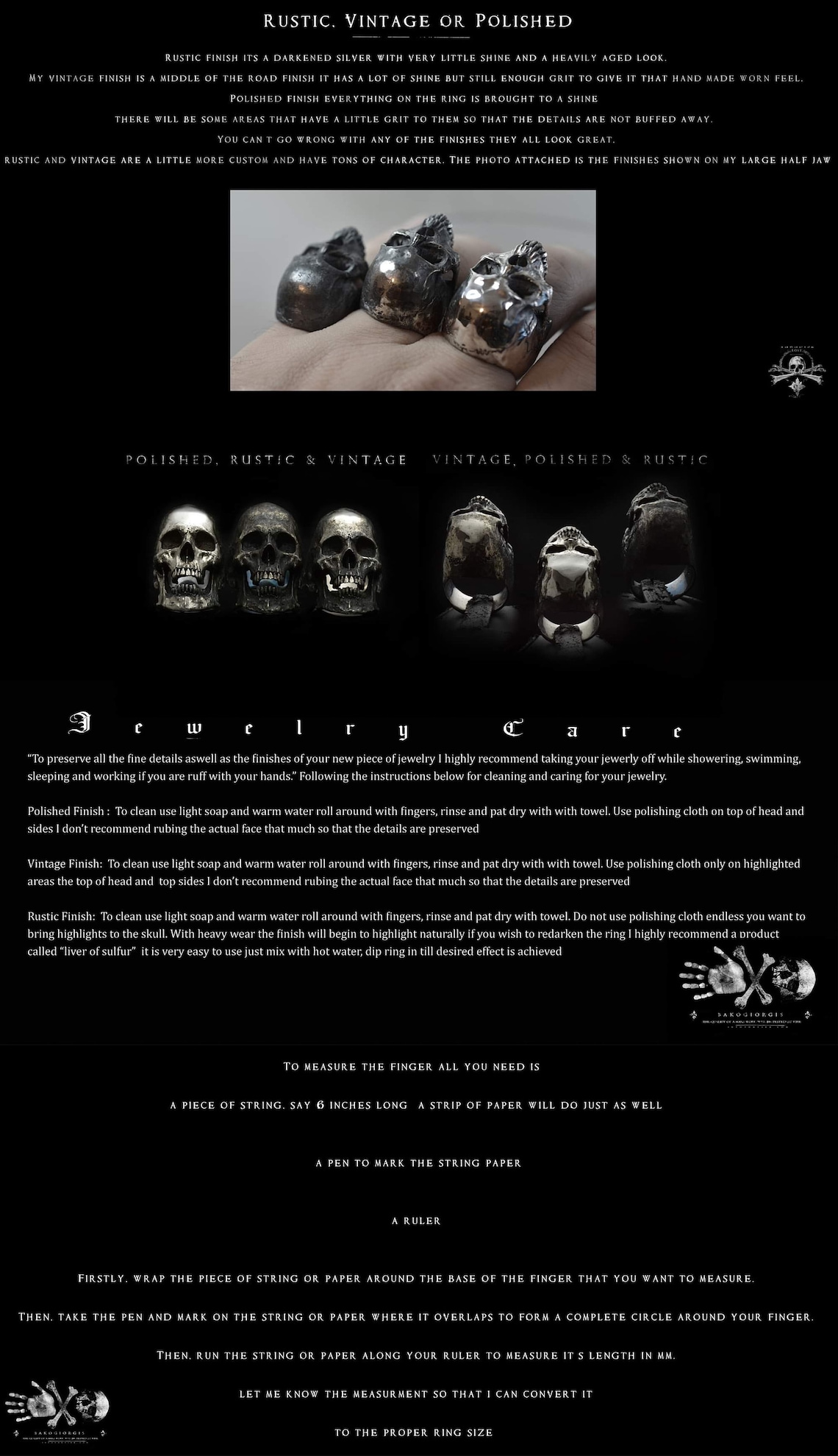 Skull Ring Into the Fire Jewelry Decayed Half Jaw Silver - Etsy