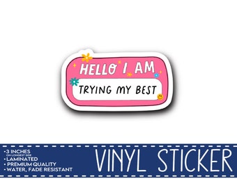 Hello I Am Sticker - Etsy