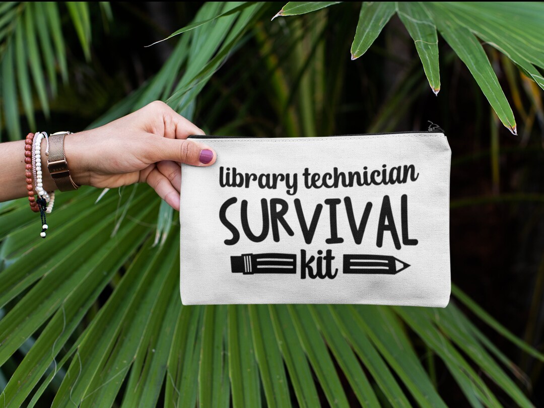 Library Technician Survival Kit Pouch Library Essential Book Lovers ...