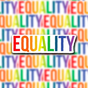 Equality Sticker Rainbow Pride Equal Rights Vinyl Decal - Etsy