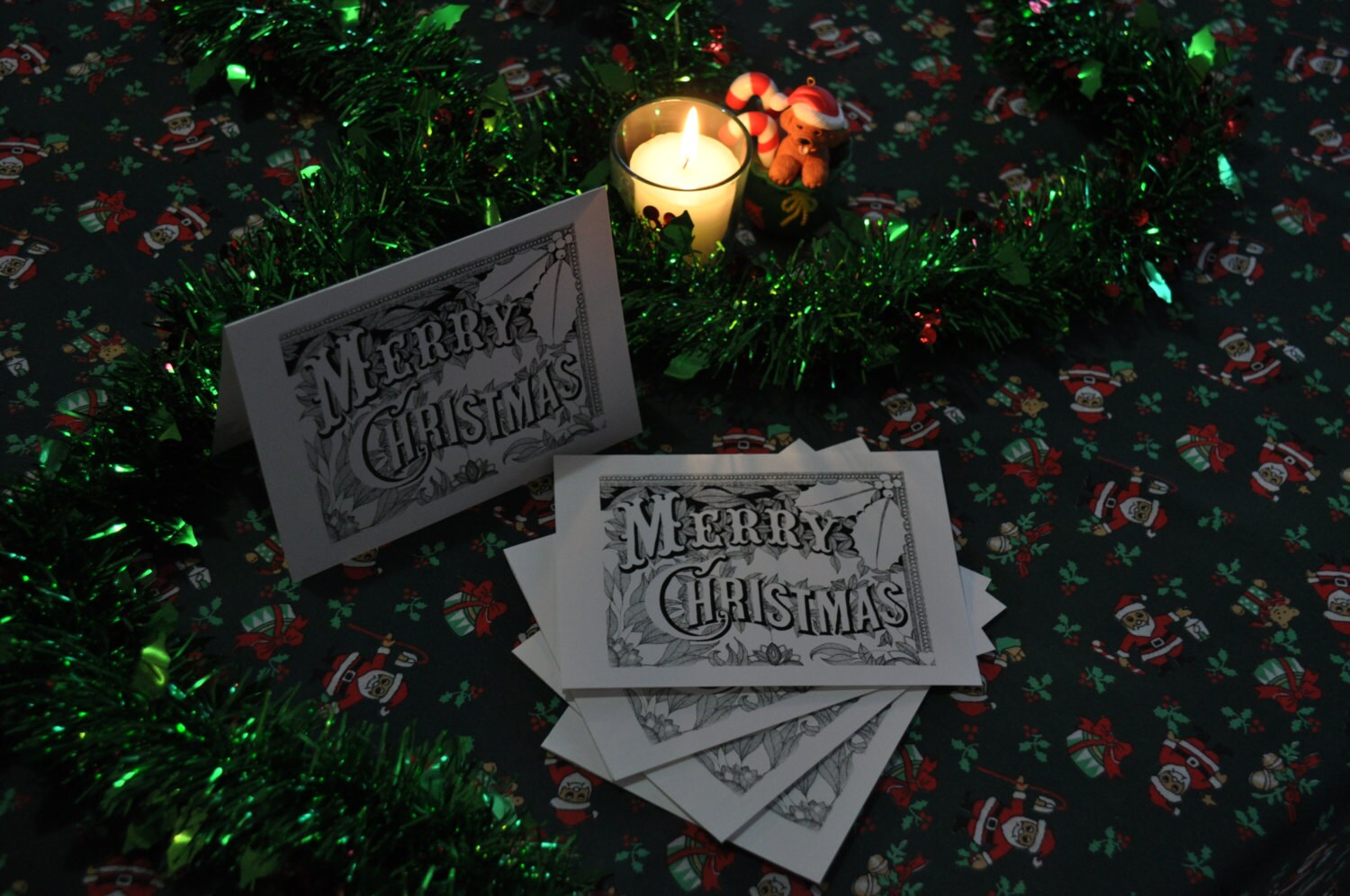 Traditional Christmas Cards Original Design Pack of Six - Etsy