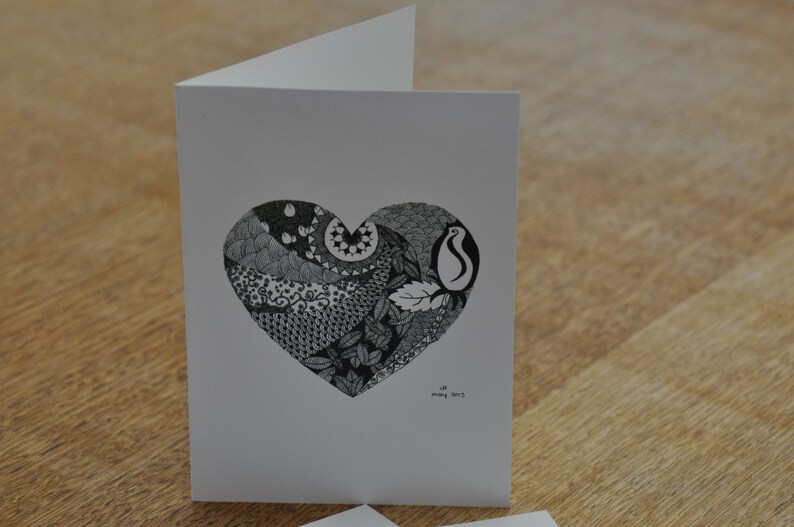 Heart Design Cards - Pack of Six - Etsy