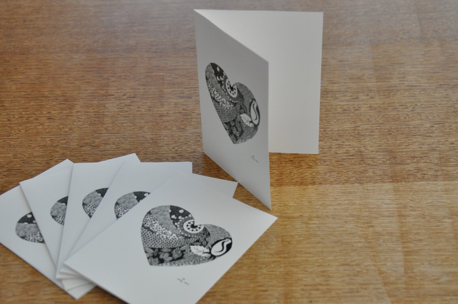 Heart Design Cards - Pack of Six - Etsy