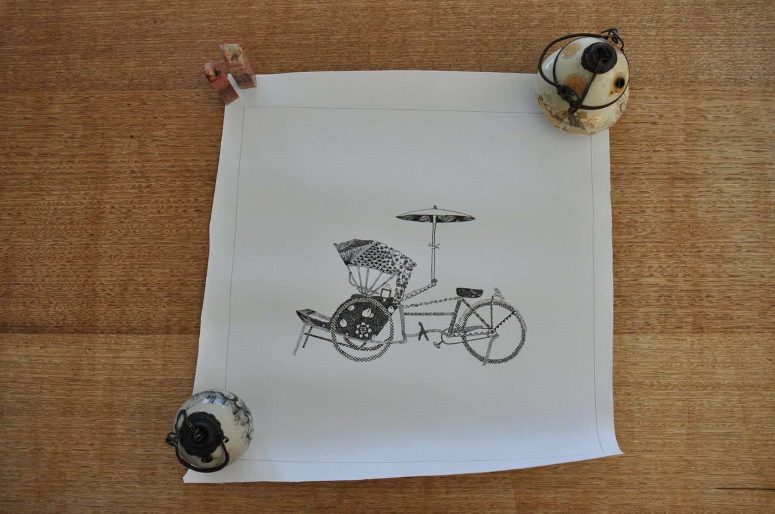 Trishaw Original Pen and Ink Drawing - Etsy