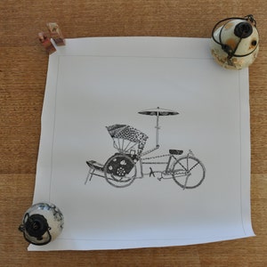 Trishaw - Original Pen and Ink Drawing - Etsy