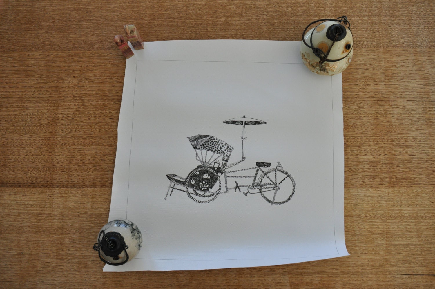 Trishaw Original Pen and Ink Drawing - Etsy
