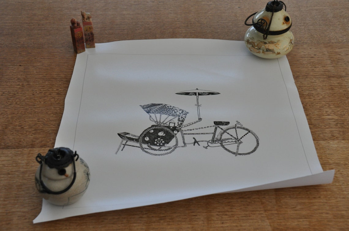 Trishaw Original Pen and Ink Drawing - Etsy
