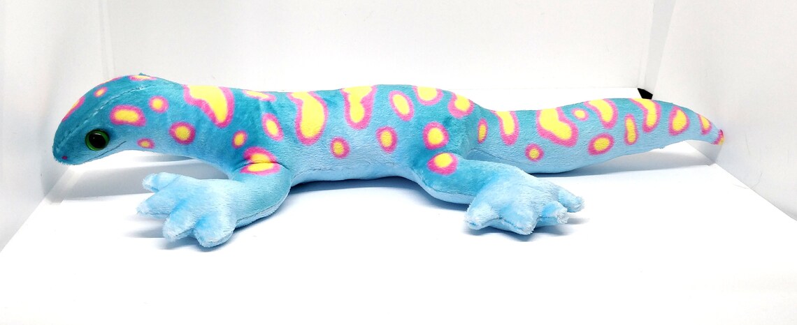 Magic Gecko Plush Fantasy Gecko Blue Lizard Plushie Cute | Etsy