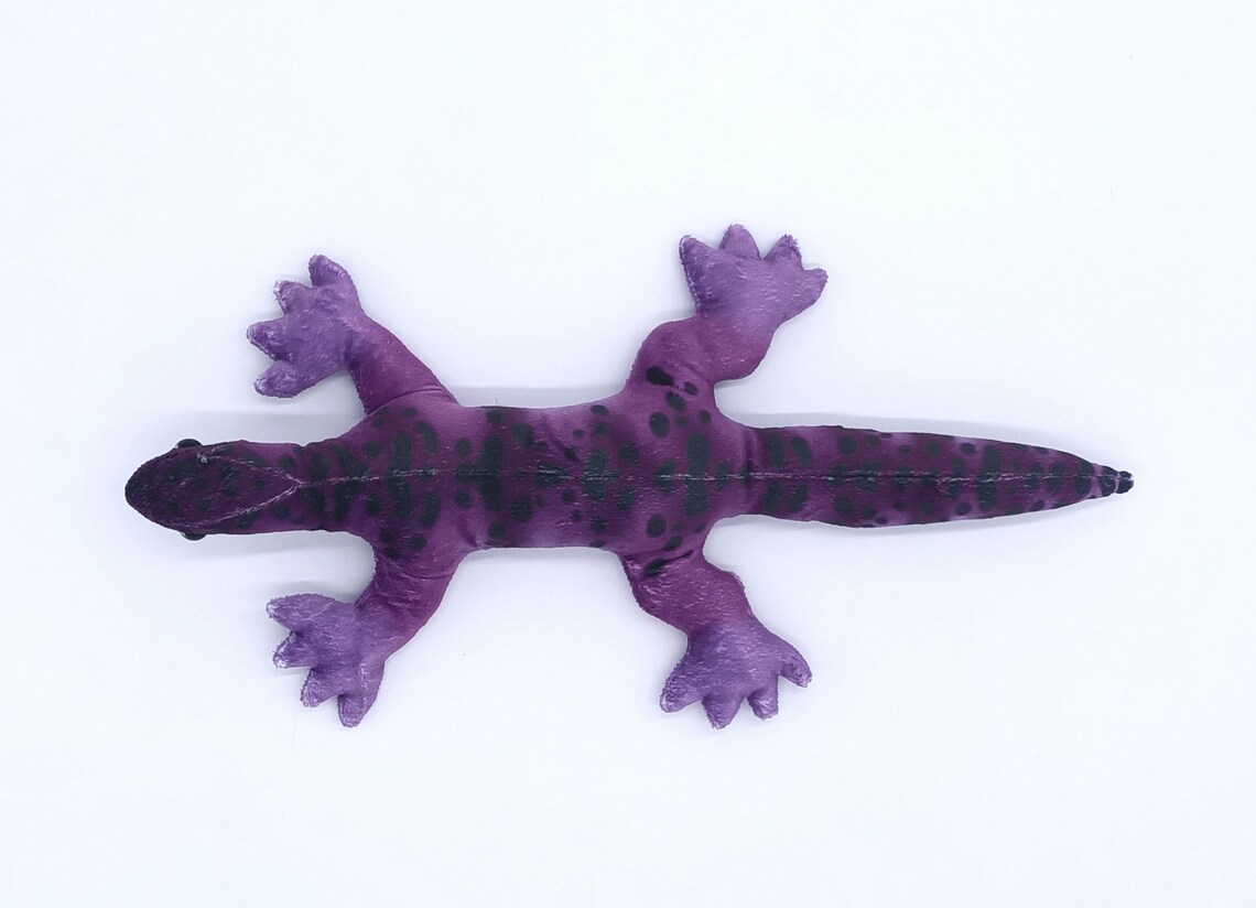 Magic Gecko Plush Fantasy Gecko Purple Lizard Plushie Cute | Etsy