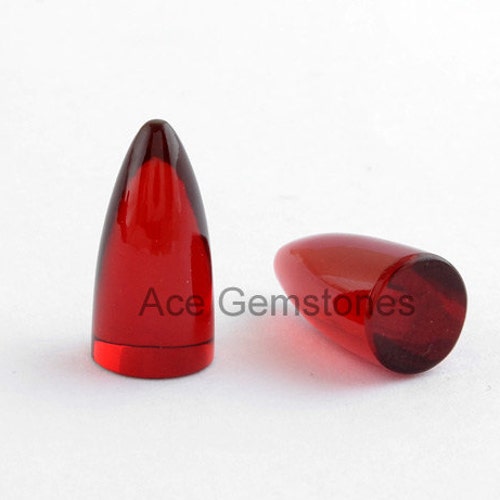 5 Pcs Bullet Cabochons Red Garnet Quartz 8x16mm Smooth - Etsy