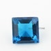 Swiss London Blue Topaz Gemstone-square 16x16 Mm Faceted Gemstone-hand ...