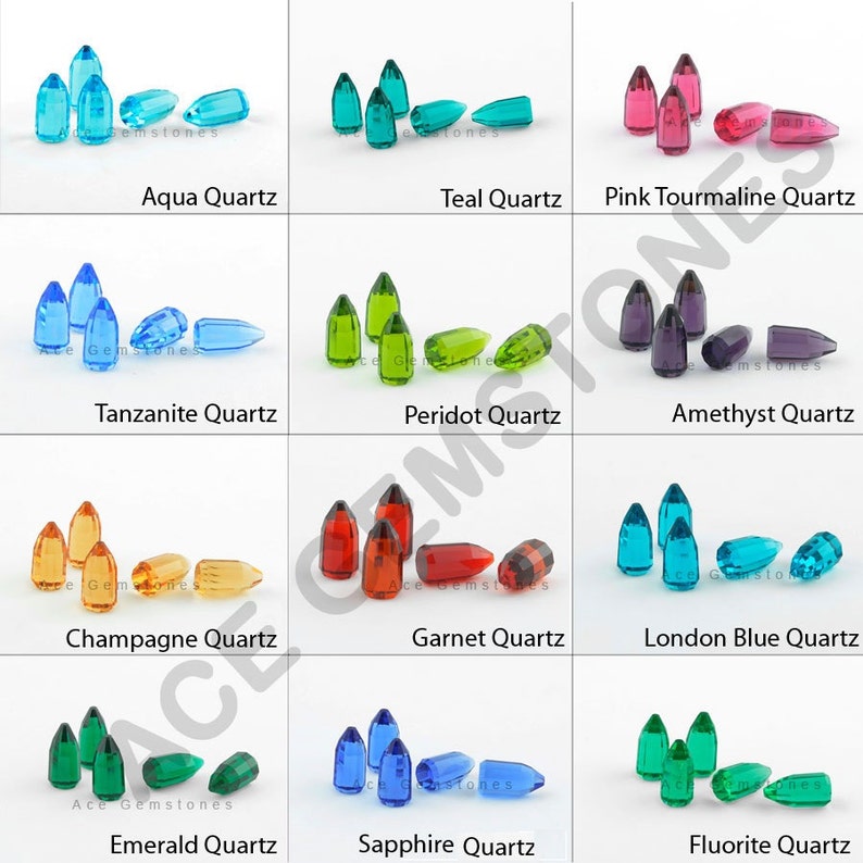 Faceted Bullet Shape Stone for Making Jewelry Peridot Quartz - Etsy