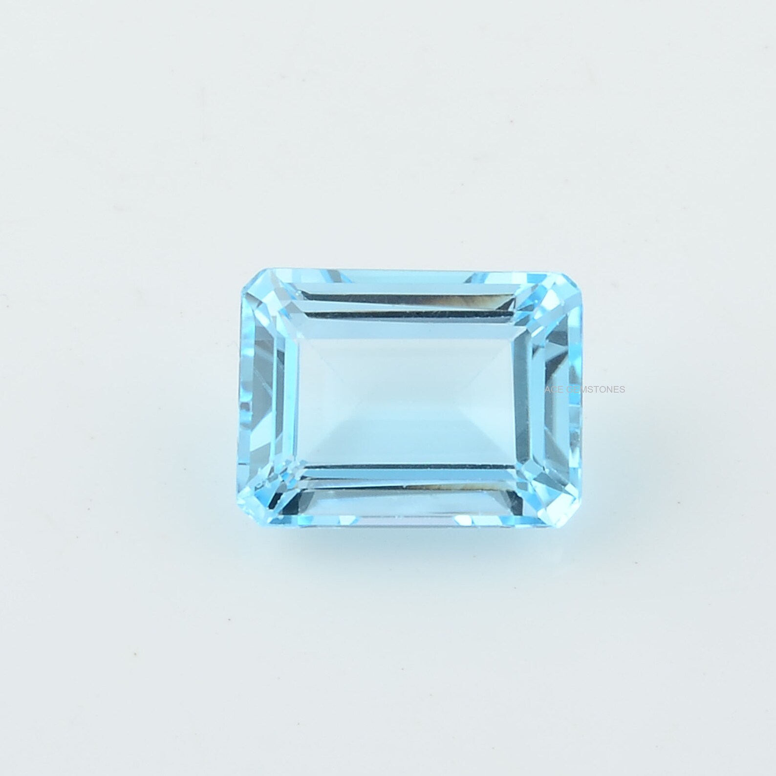 13.53ct Sky Blue Topaz 12x16 Mm Rectangle Genuine Gemstone- Top Quality ...