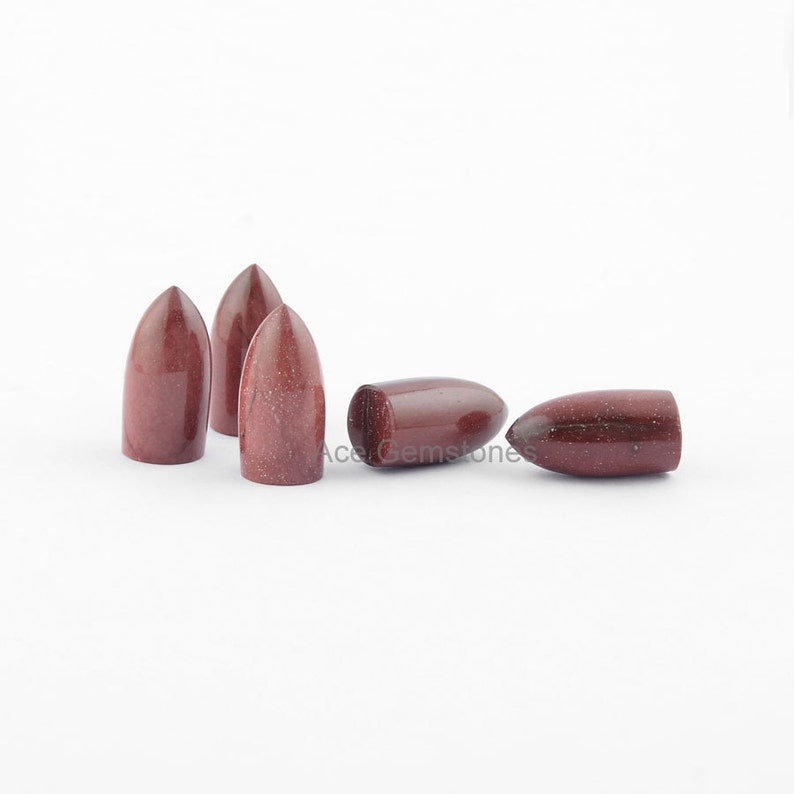 Bullet Shape Gemstone Red Jasper Bullet Stone Loose Smooth - Etsy