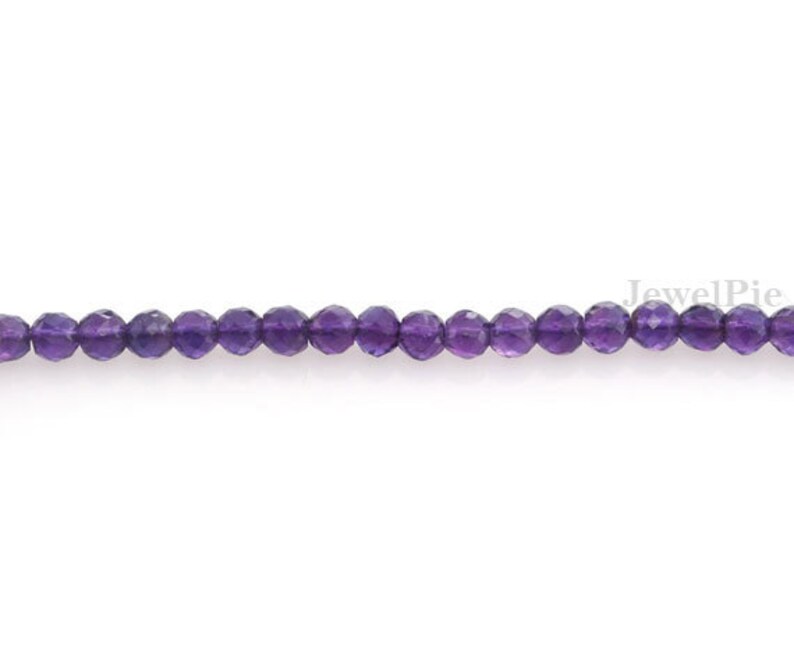 Amethyst Round Faceted Semiprecious Gemstone Beads A Grade - Etsy