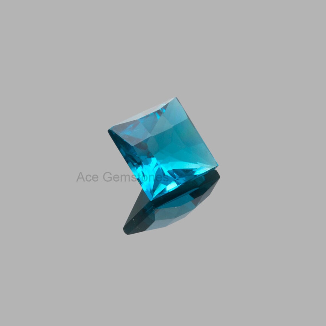 15 Cts. London Blue Quartz Rare Fancy Hand Cut 15mm Square - Etsy