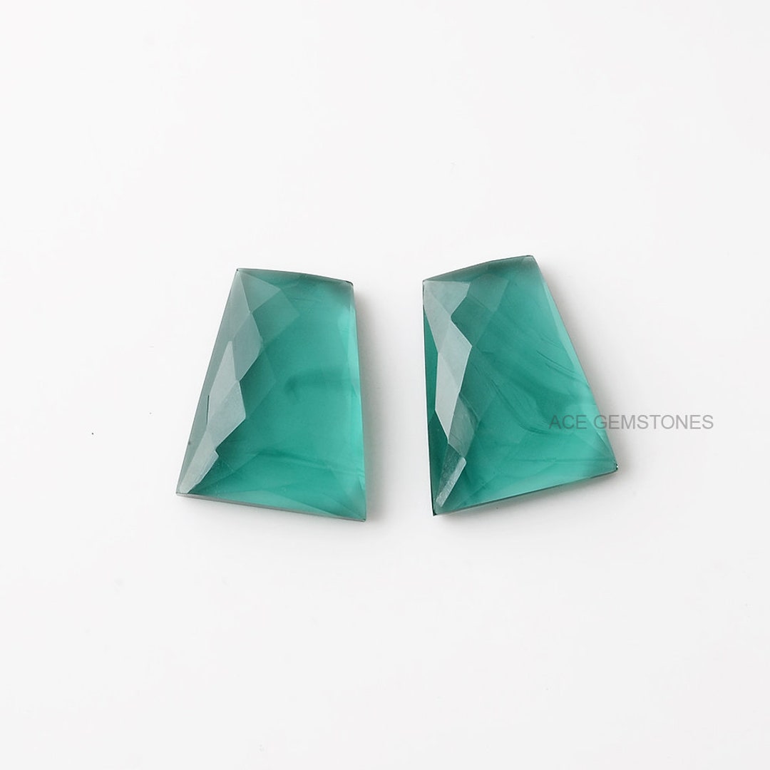 Teal Quartz 14x20mm Trapeze Shape Gemstone-jewelry Making Gemstones ...