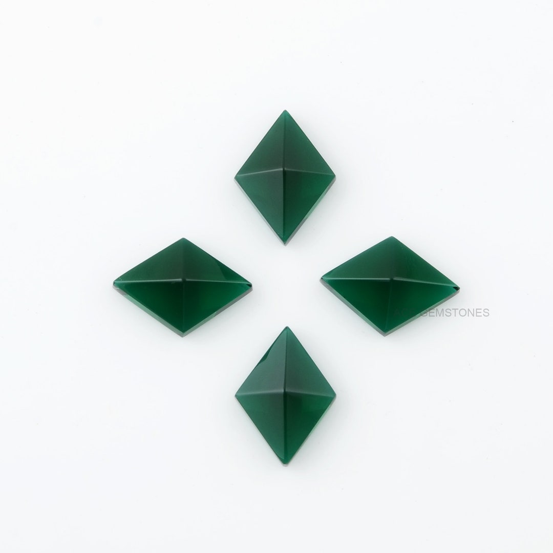 Emerald Quartz 12x16mm Pyramid Shape Gemstone-jewelry Making Gemstone ...