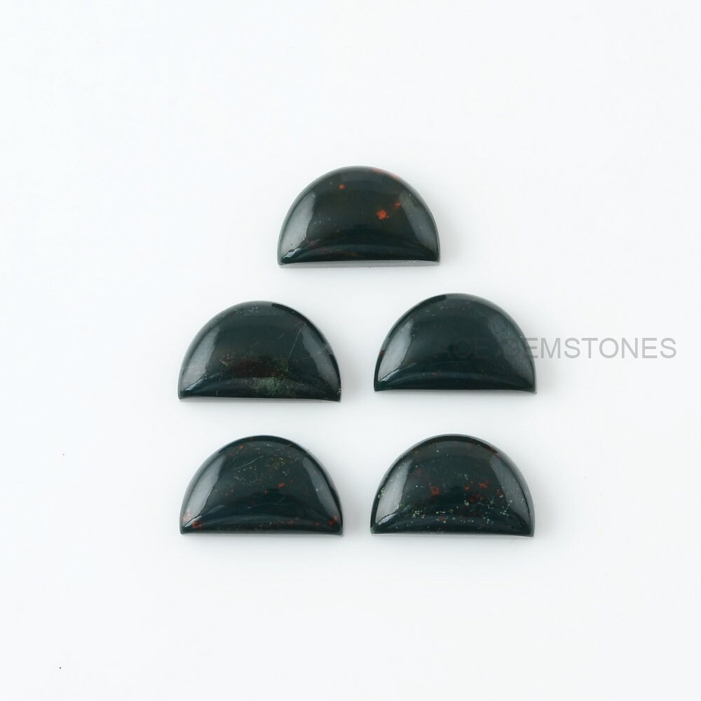 Bloodstone 10x16 Mm Half Moon Shape Gemstone-jewelry Making Gemstone ...