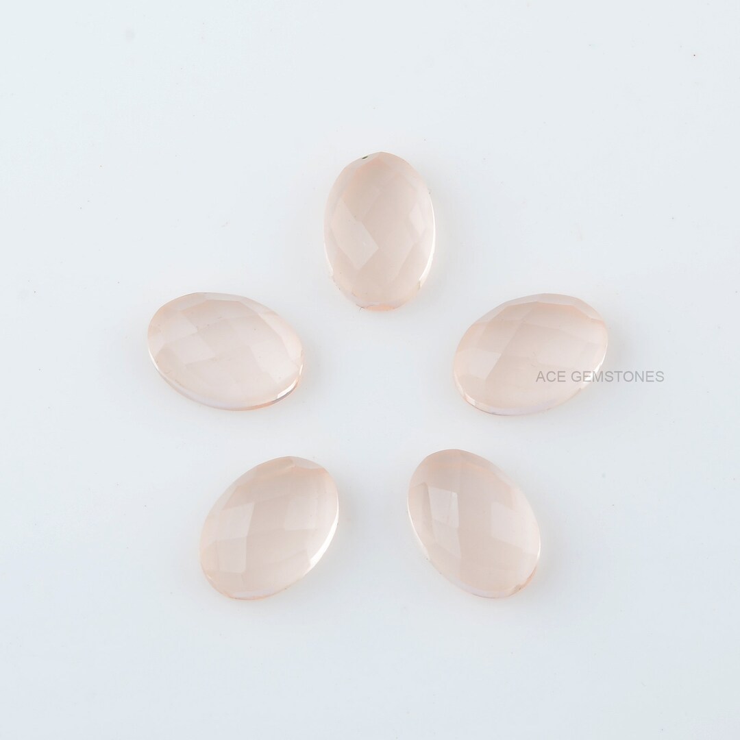 Morganite Quartz 10x14 Mm Oval Shape Faceted Gemstone-gemstone ...