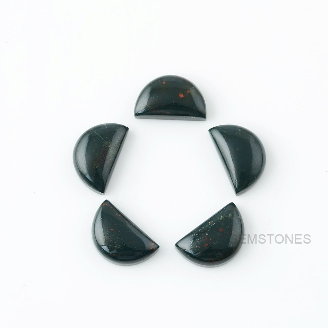 Bloodstone 10x16 Mm Half Moon Shape Gemstone-jewelry Making Gemstone ...