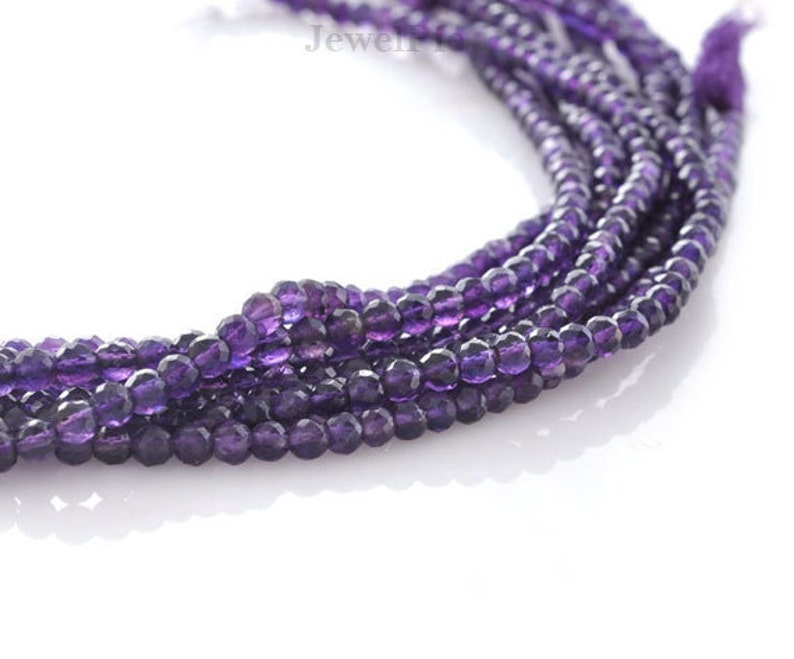 Amethyst Round Faceted Semiprecious Gemstone Beads A Grade - Etsy