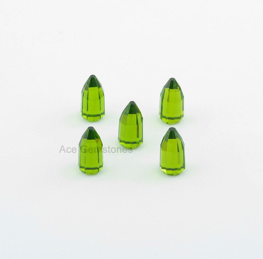 Faceted Bullet Shape Stone for Making Jewelry Peridot Quartz | Etsy