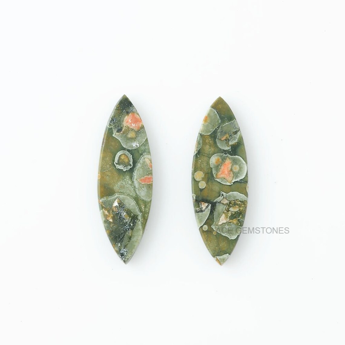 Green Rhyolite 10x30 Mm Marquise Shape Gemstone-calibrated - Etsy