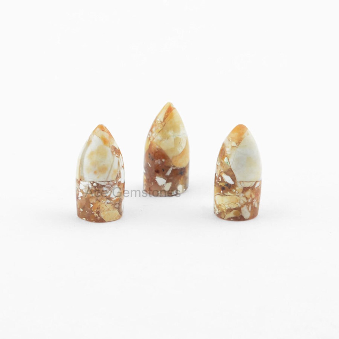 Bullet Shape Gemstone Brecciated Mookaite Bullet Stone Loose - Etsy UK