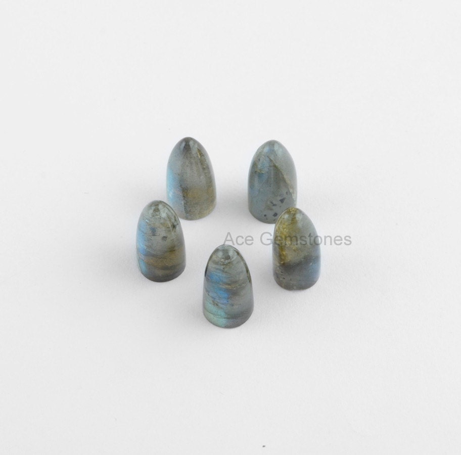 Bullet Shape Gemstone Labradorite Bullet Stone Loose Smooth - Etsy