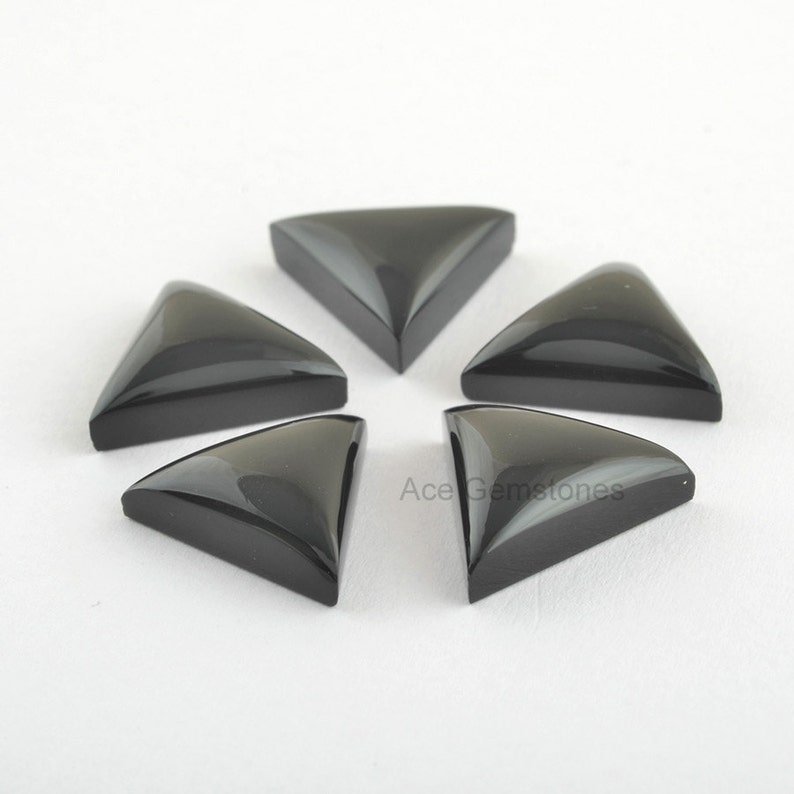 Black Onyx 15 Mm Triangle Shape Gemstone Black Onyx Gemstone - Etsy