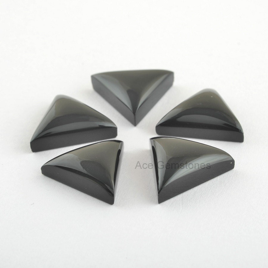 Black Onyx 15 Mm Triangle Shape Gemstone Black Onyx Gemstone - Etsy