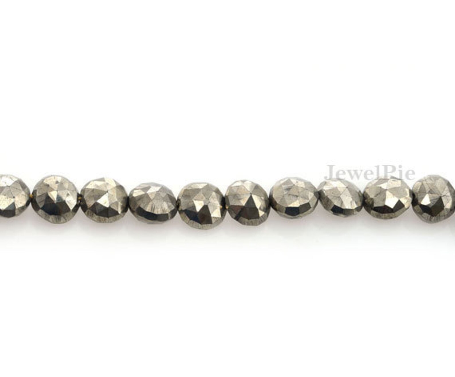 Pyrite Coin Faceted Semiprecious Gemstone Beads A Grade 7-8 | Etsy