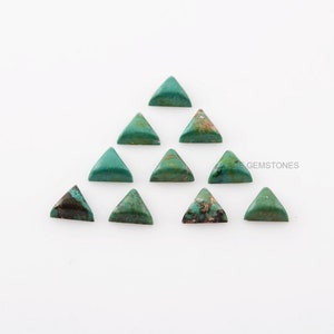 Natural Tibetan Turquoise 7x7 Mm Triangle Shape Gemstone-jewelry Making ...