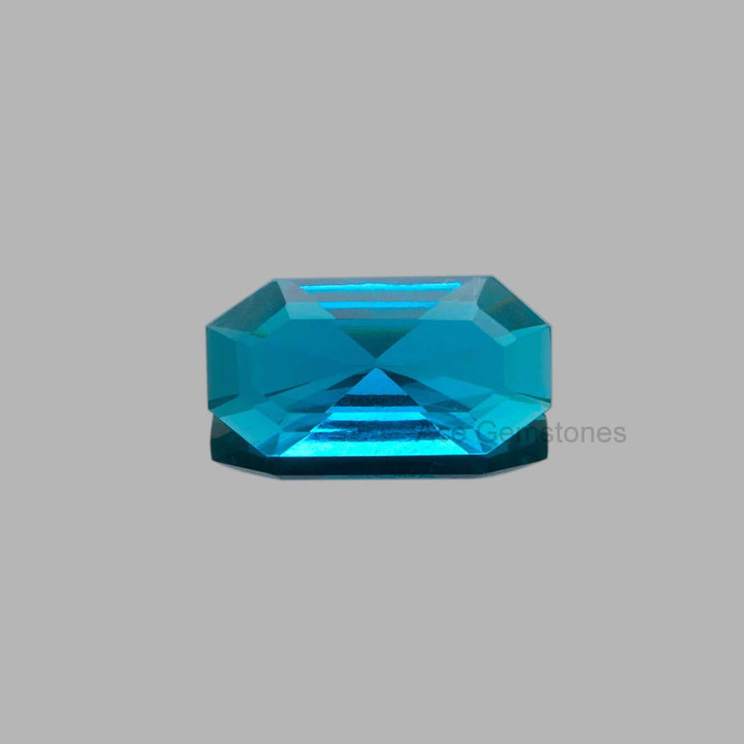 Hand Cut Gemstone Octagon Rectangle, London Blue Quartz Loose Gemstone ...