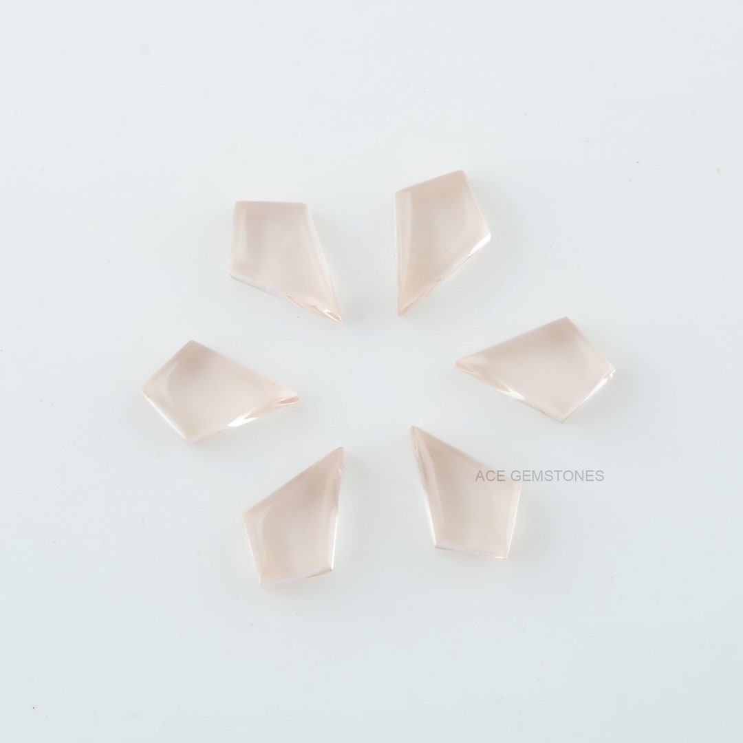 Morganite Quartz 10x15 Mm Kite Shape Gemstones -cabochons for Jewelry ...