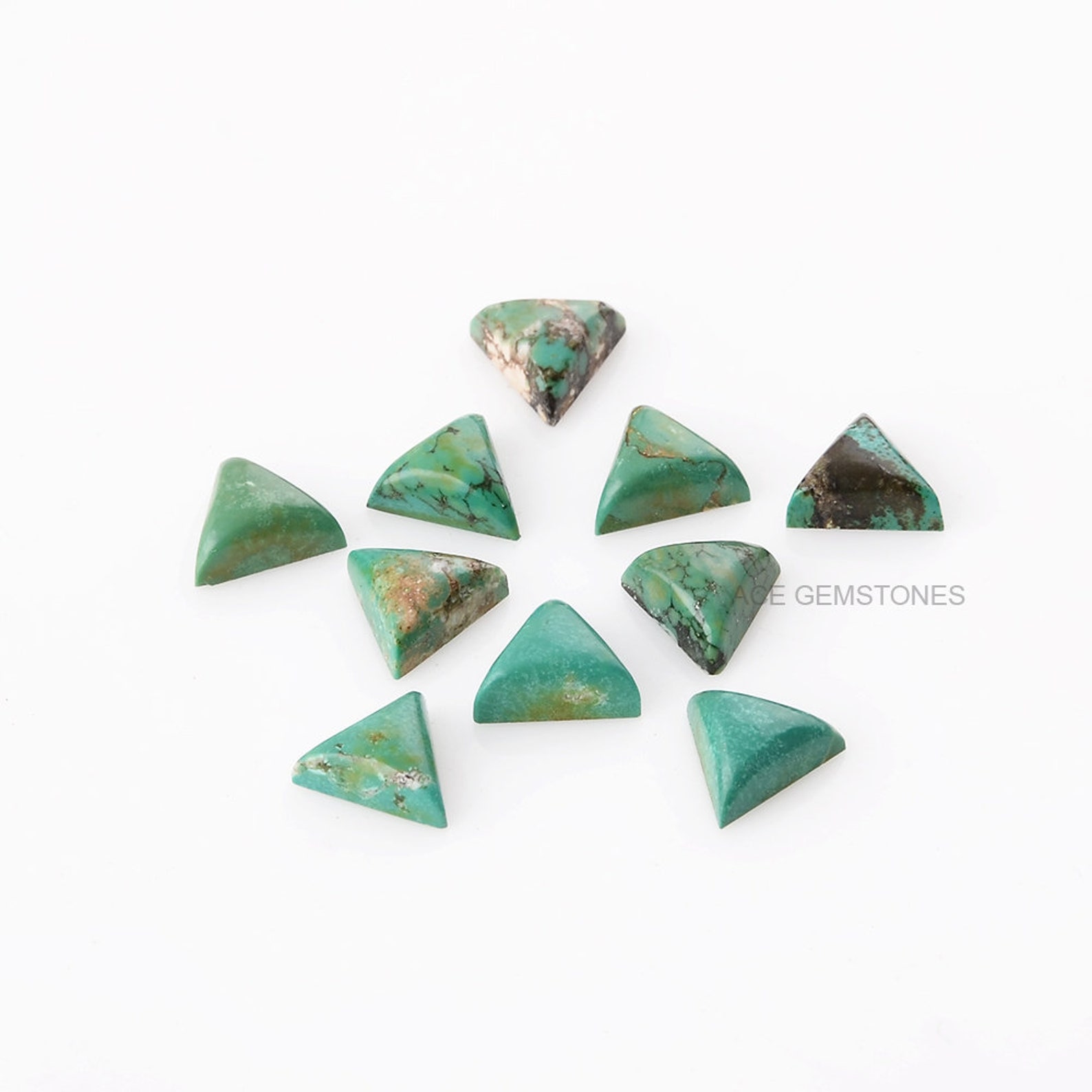 Natural Tibetan Turquoise 7x7 Mm Triangle Shape - Etsy